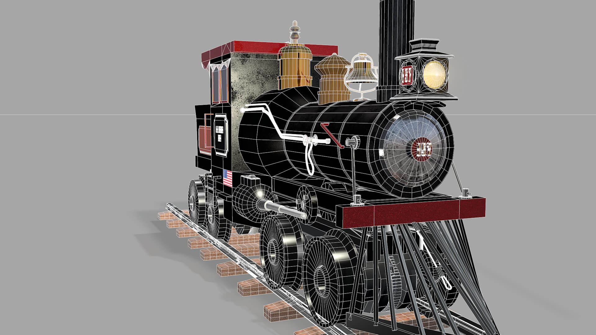 Train 1891 A. J. Huber - 3D Model by renatodalle