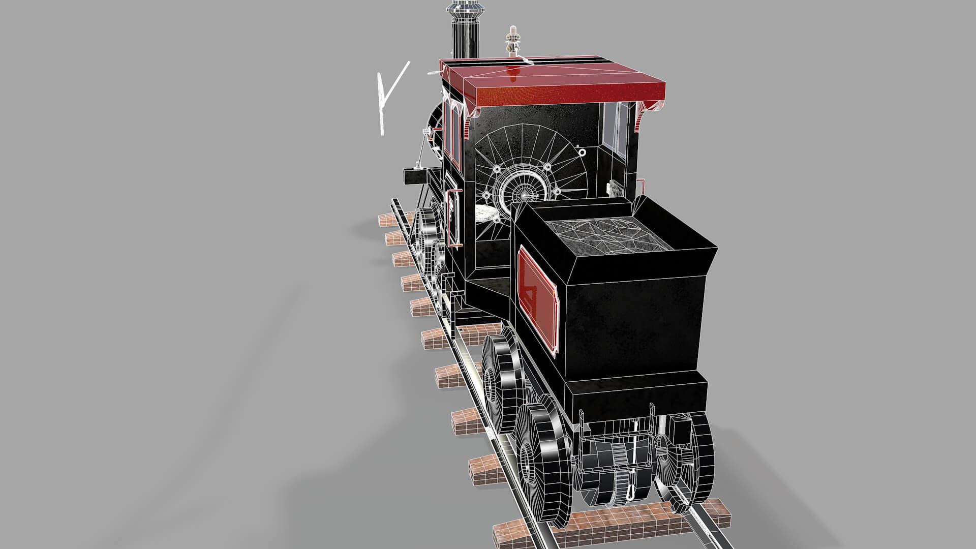 Train 1891 A. J. Huber - 3D Model by renatodalle