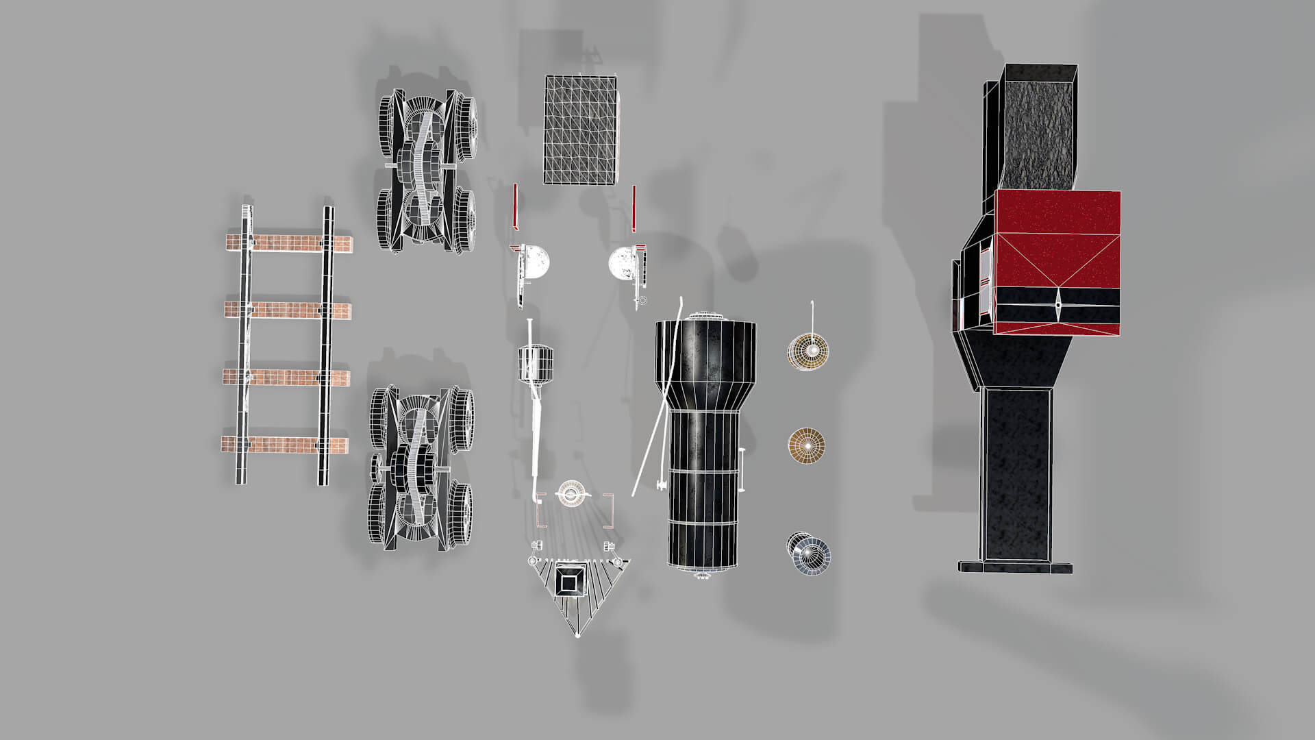 Train 1891 A. J. Huber - 3D Model by renatodalle