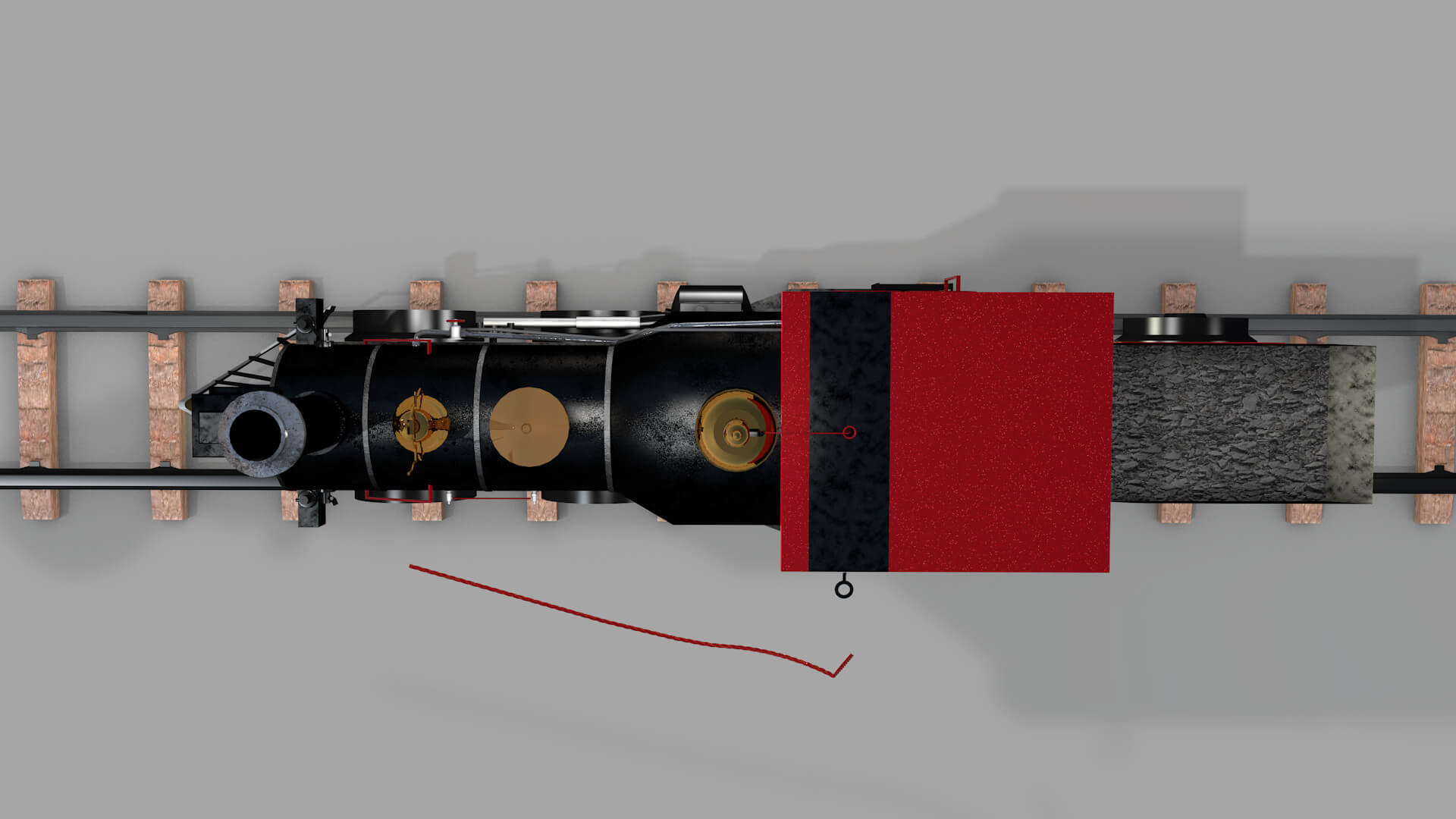 Train 1891 A. J. Huber - 3D Model by renatodalle