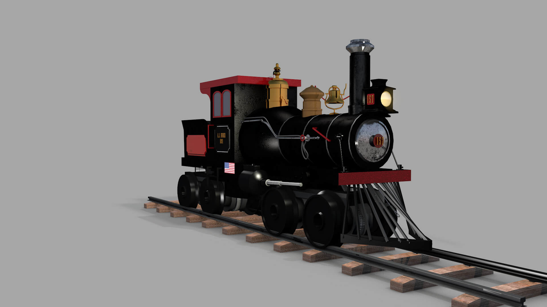 Train 1891 A. J. Huber - 3D Model by renatodalle