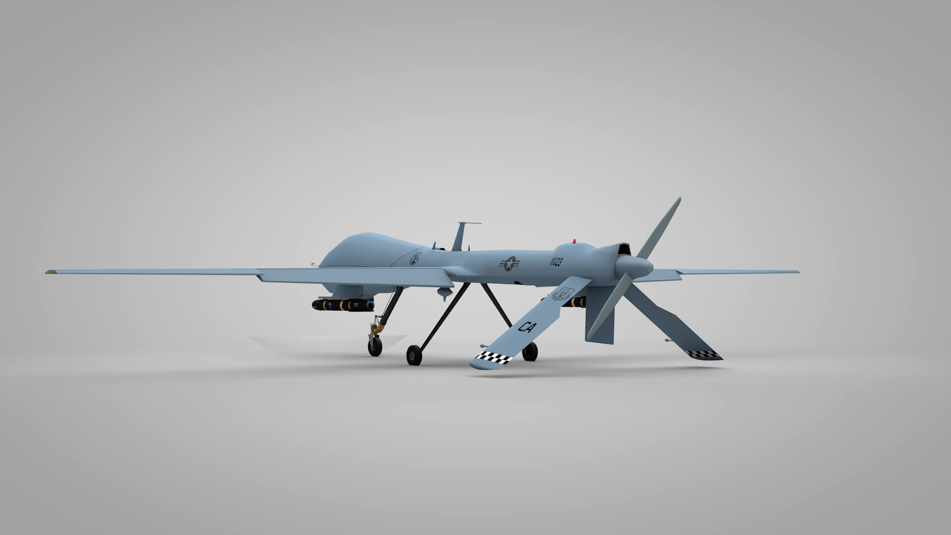 US Drone Militar Predator Mq-1B 3D Model by renatodalle