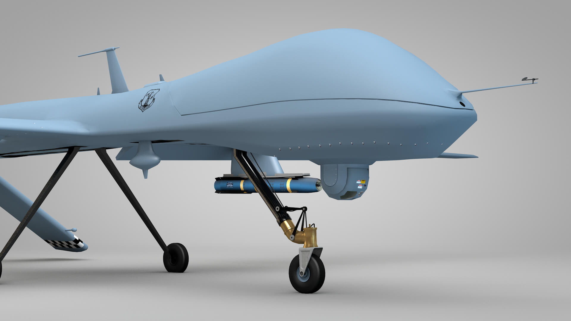 US Drone Militar Predator Mq-1B 3D Model by renatodalle