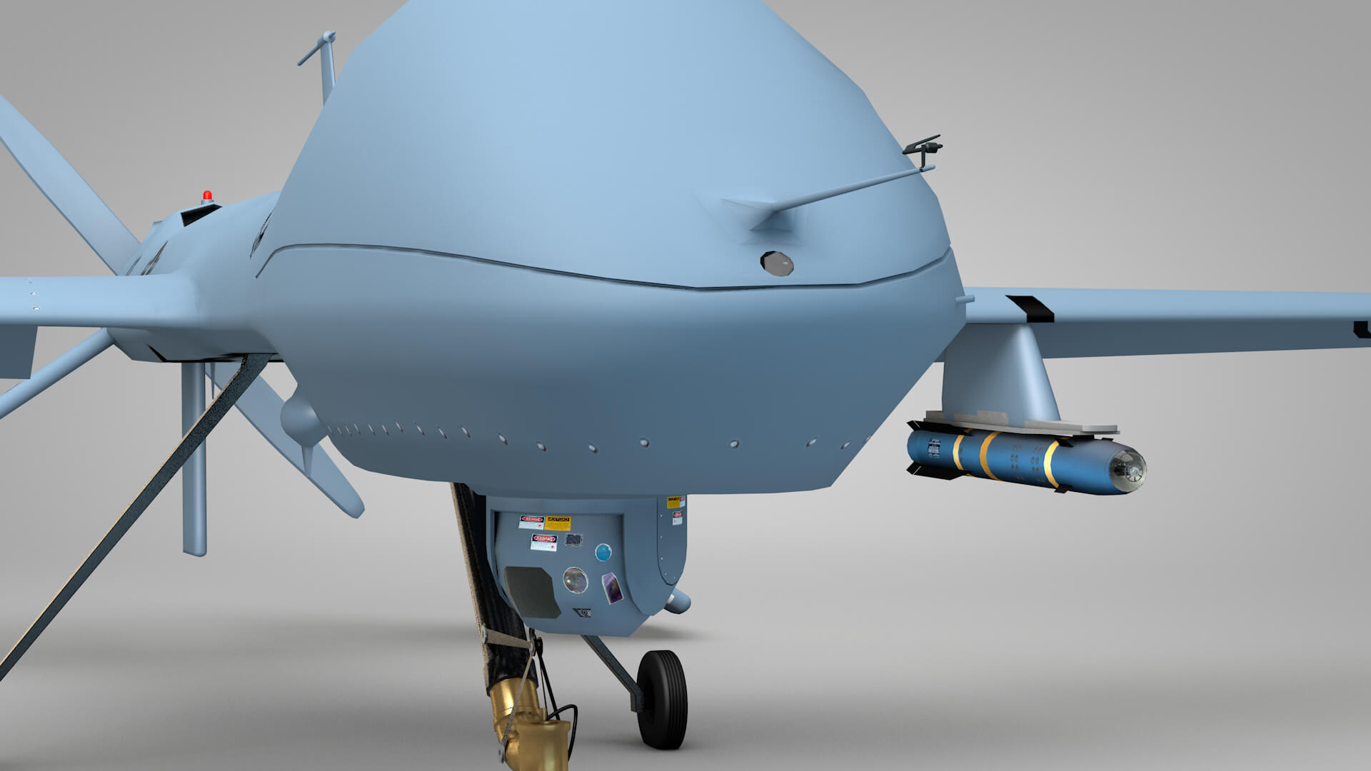 US Drone Militar Predator Mq-1B 3D Model by renatodalle