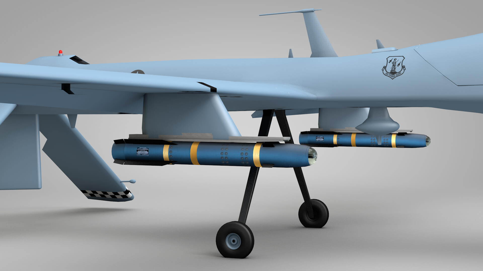 US Drone Militar Predator Mq-1B 3D Model by renatodalle