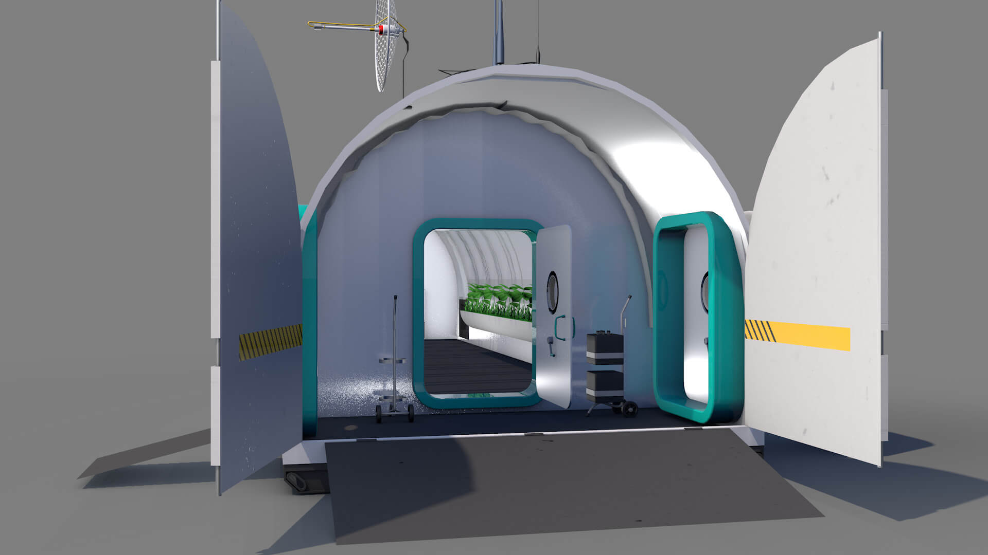 Lunar Laboratory Greemhouse - 3D Model by renatodalle