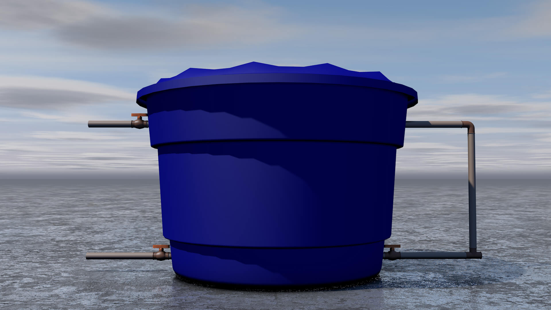 Water Tank -500L 3D Model by renatodalle