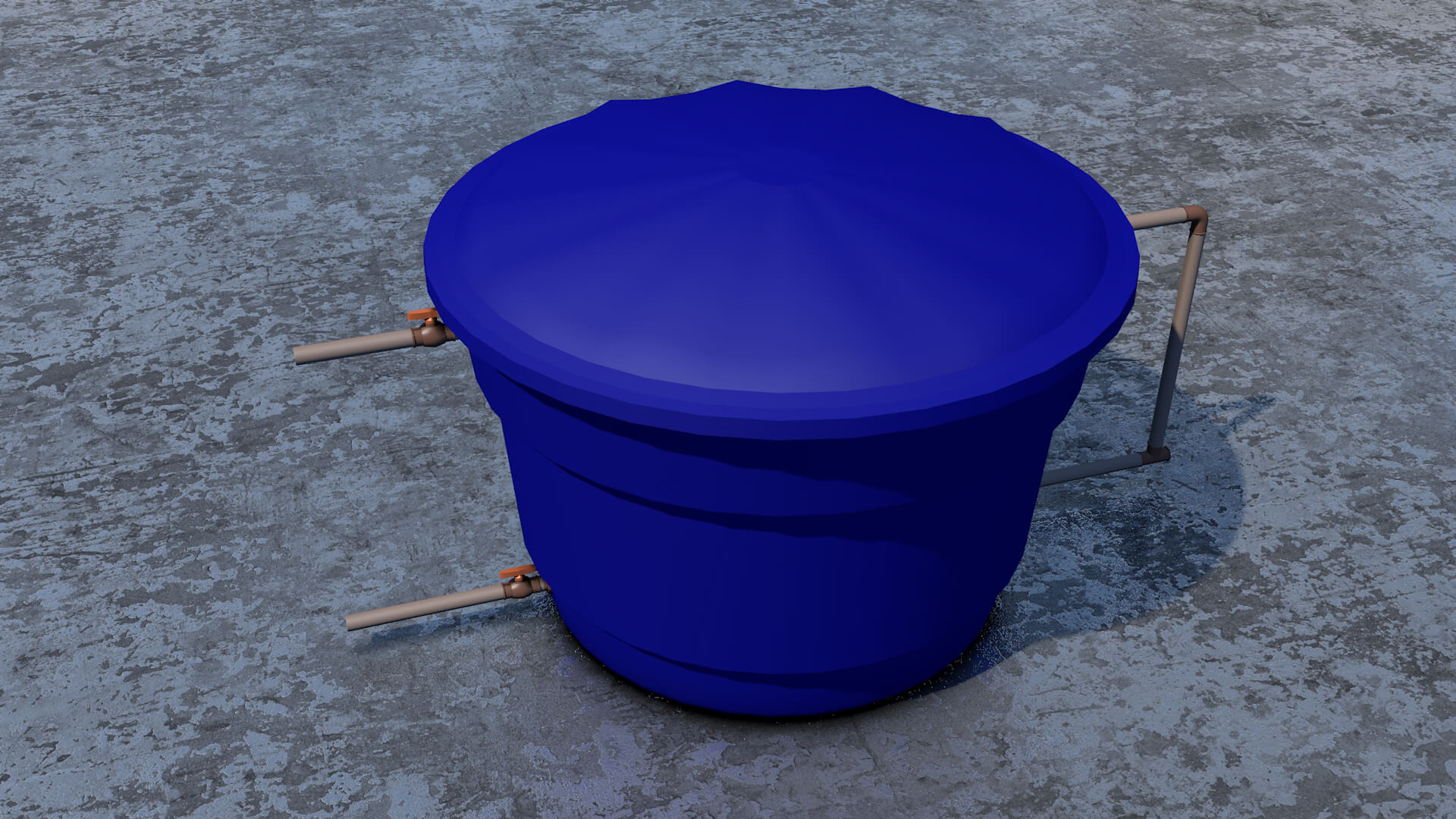 Water Tank -500L 3D Model by renatodalle