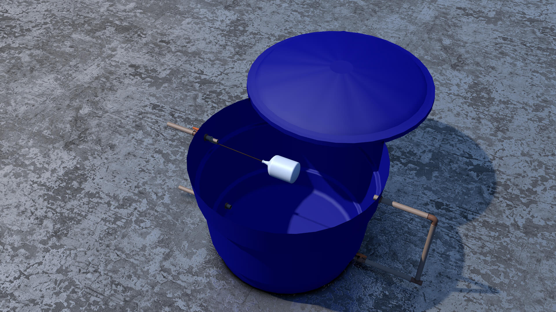 Water Tank -500L 3D Model by renatodalle
