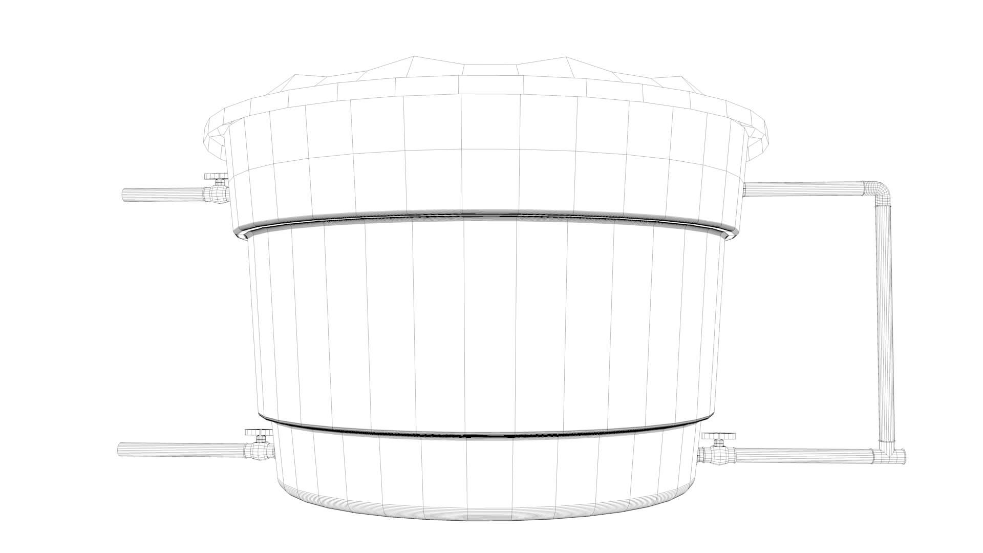 Water Tank -500L 3D Model by renatodalle