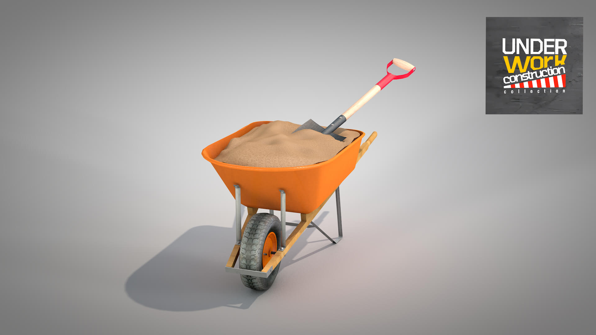 wheelbarrow - construction 3D Model by renatodalle