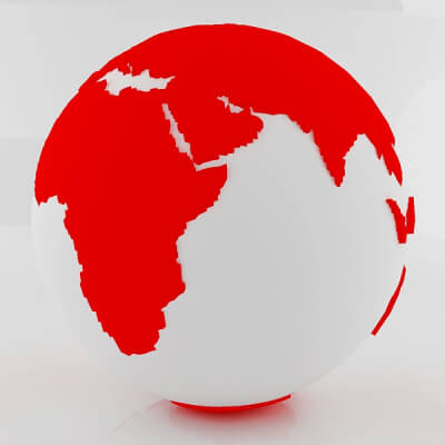 Red Earth Sphere - 3D Model by RenDer Here