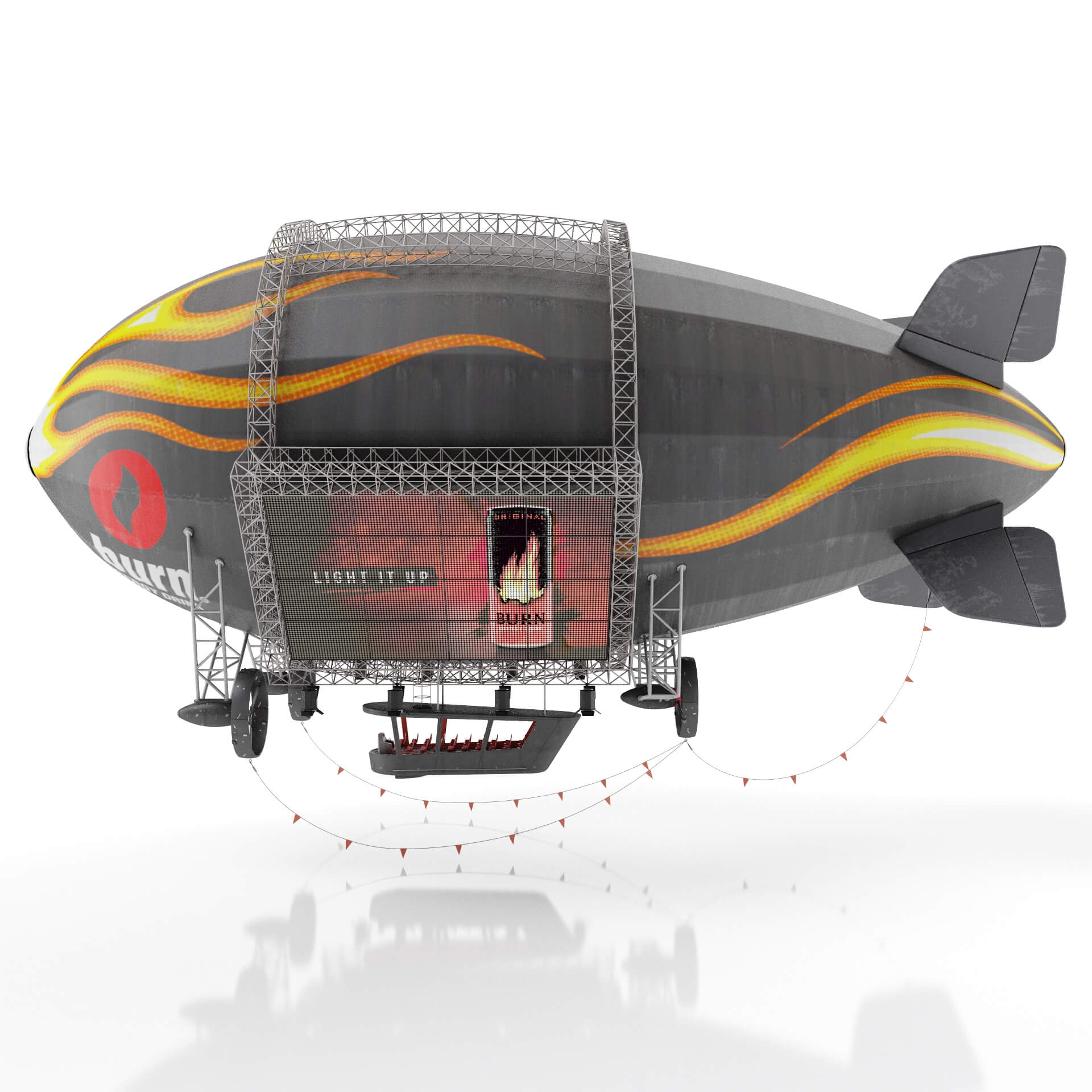 Advertising Zeppelin Burn - 3D Model by RenderBlade