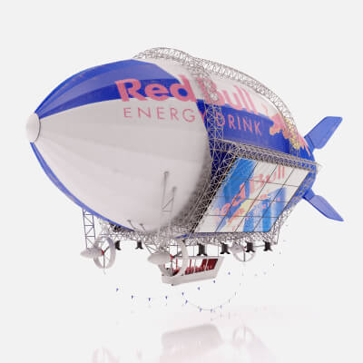 Advertising Zeppelin Red Bull - 3D Model by RenderBlade