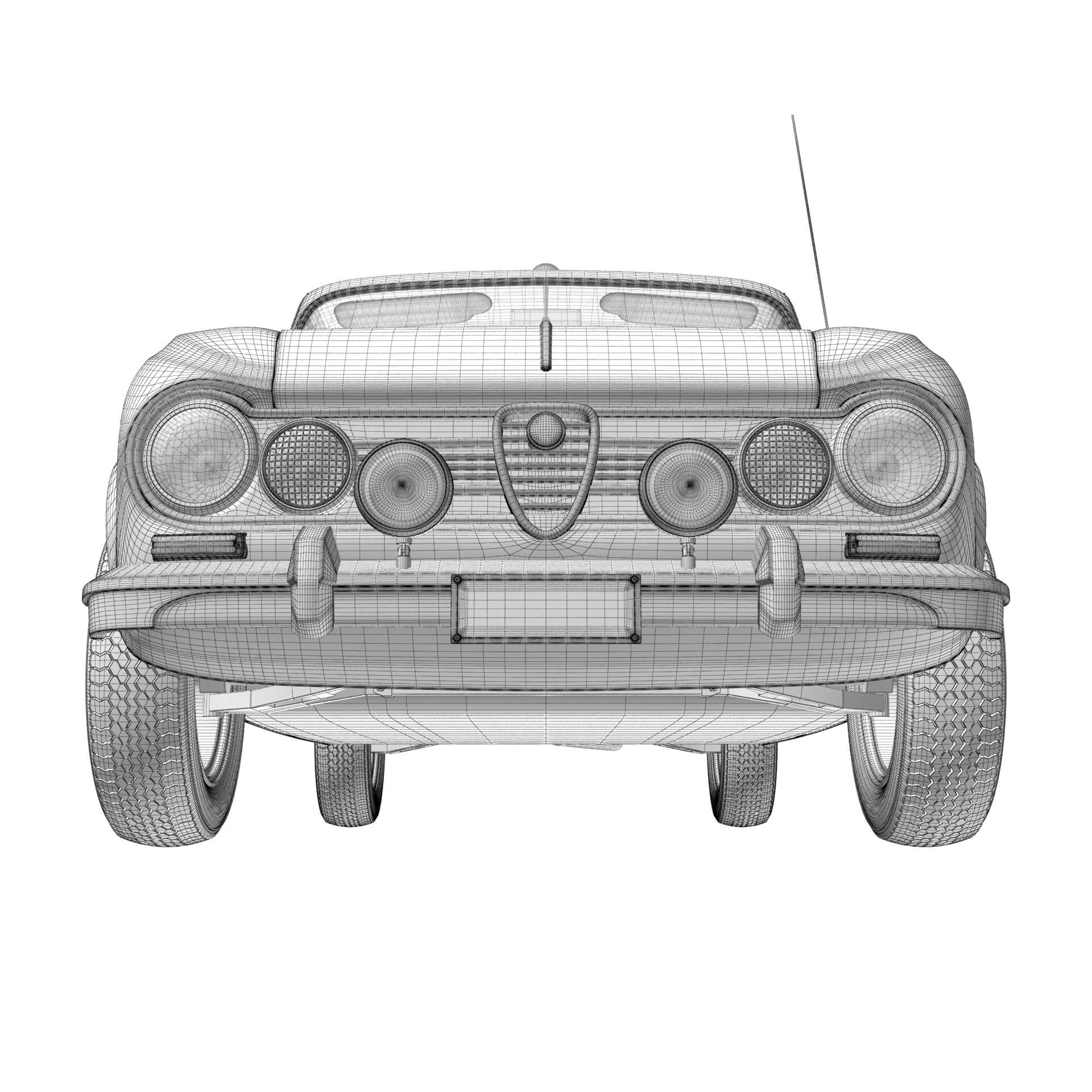 Alfa Romeo Giulia Super 1600 Carabinieri 1962 - 3D Model by RenderBlade