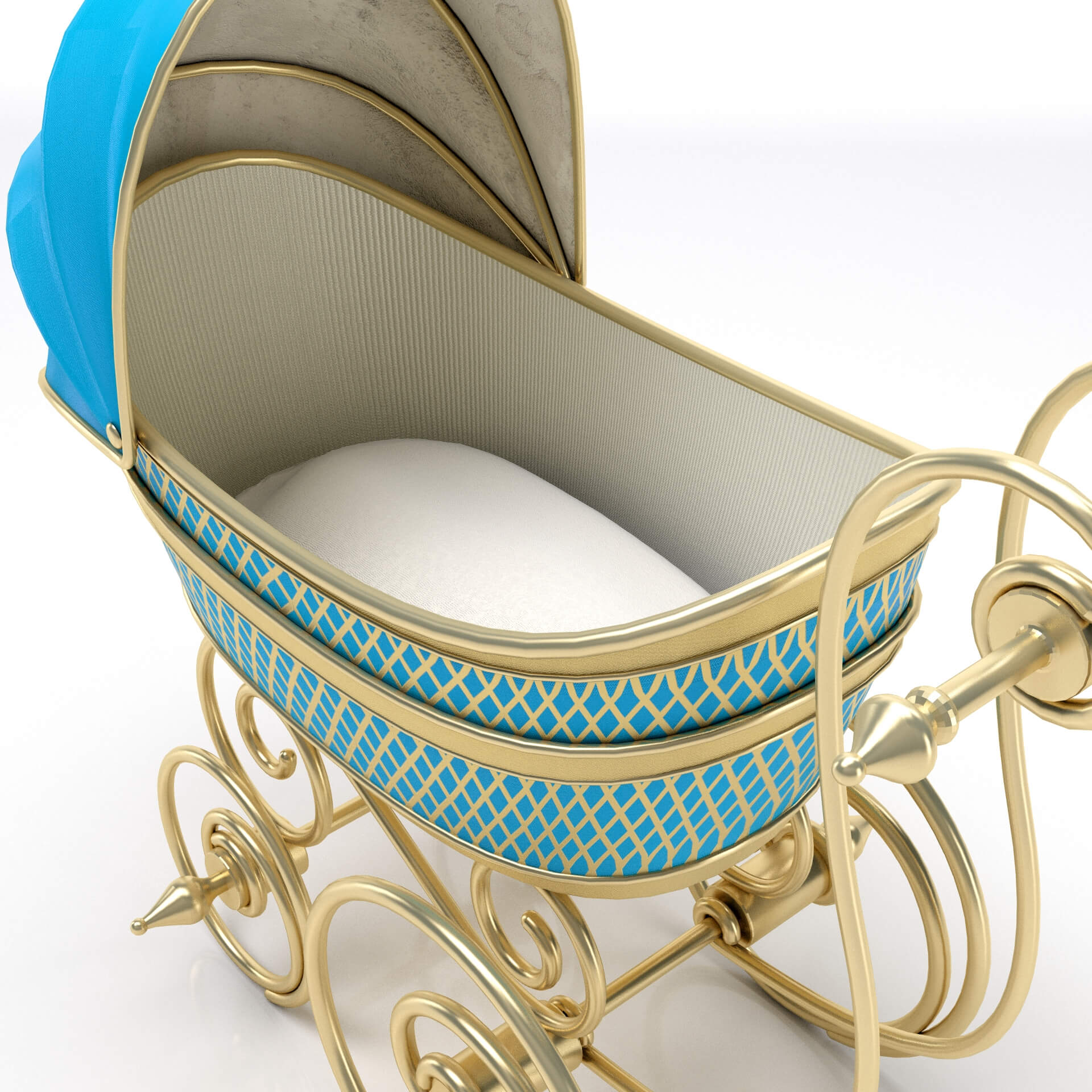 Baby Pram Retro - 3D Model by RenderBlade