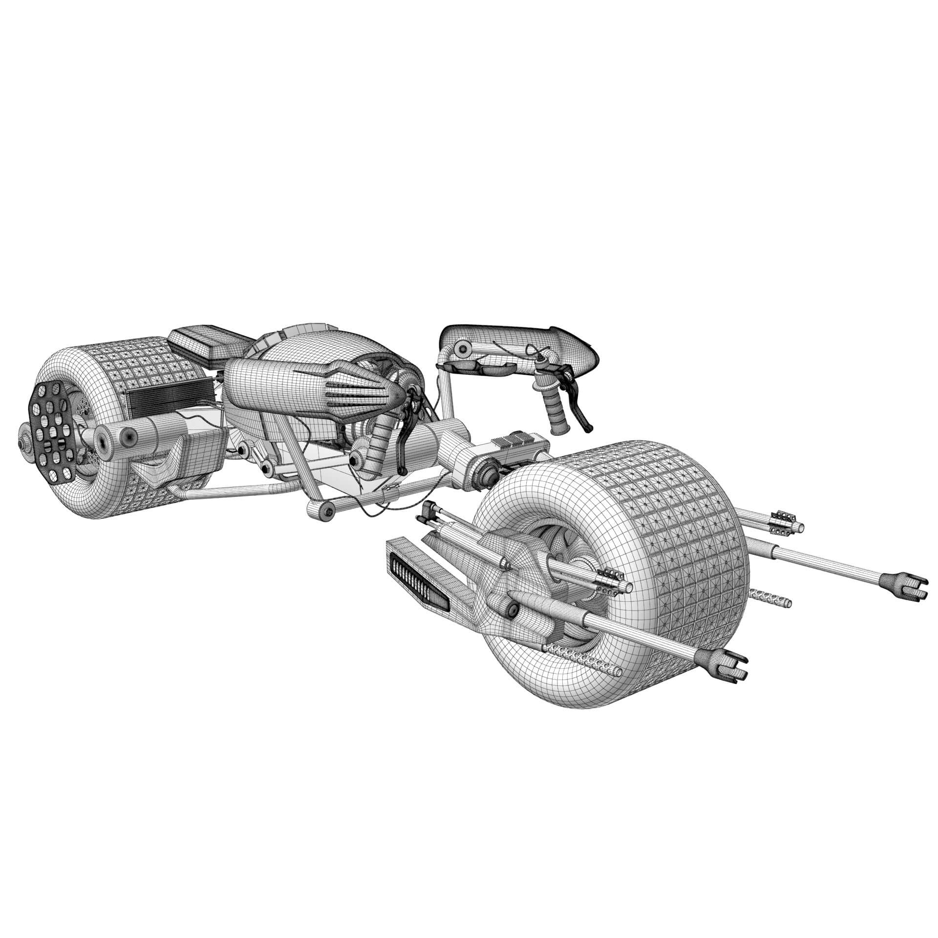 Batpod The Dark Knight - 3D Model by RenderBlade