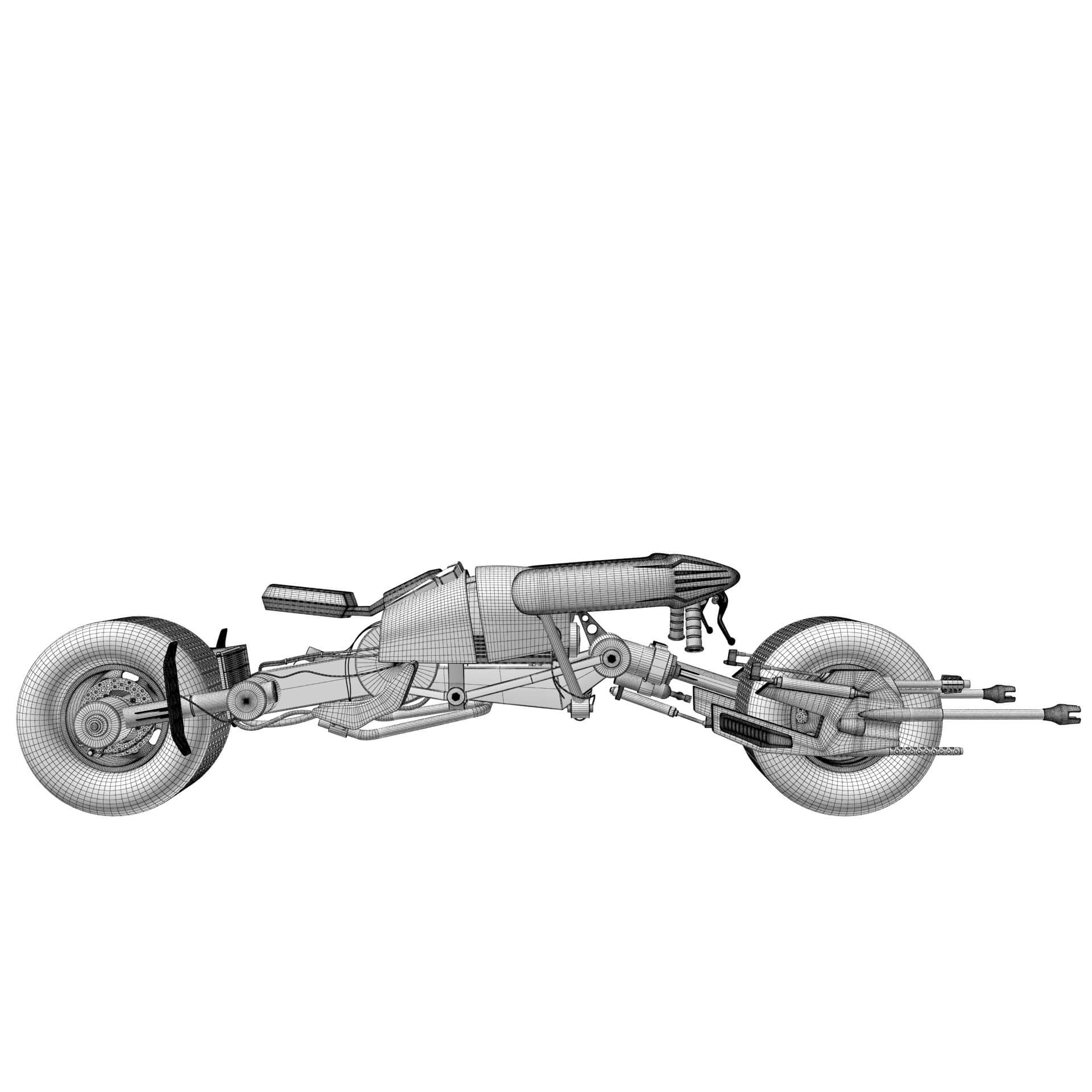 Batpod The Dark Knight - 3D Model by RenderBlade