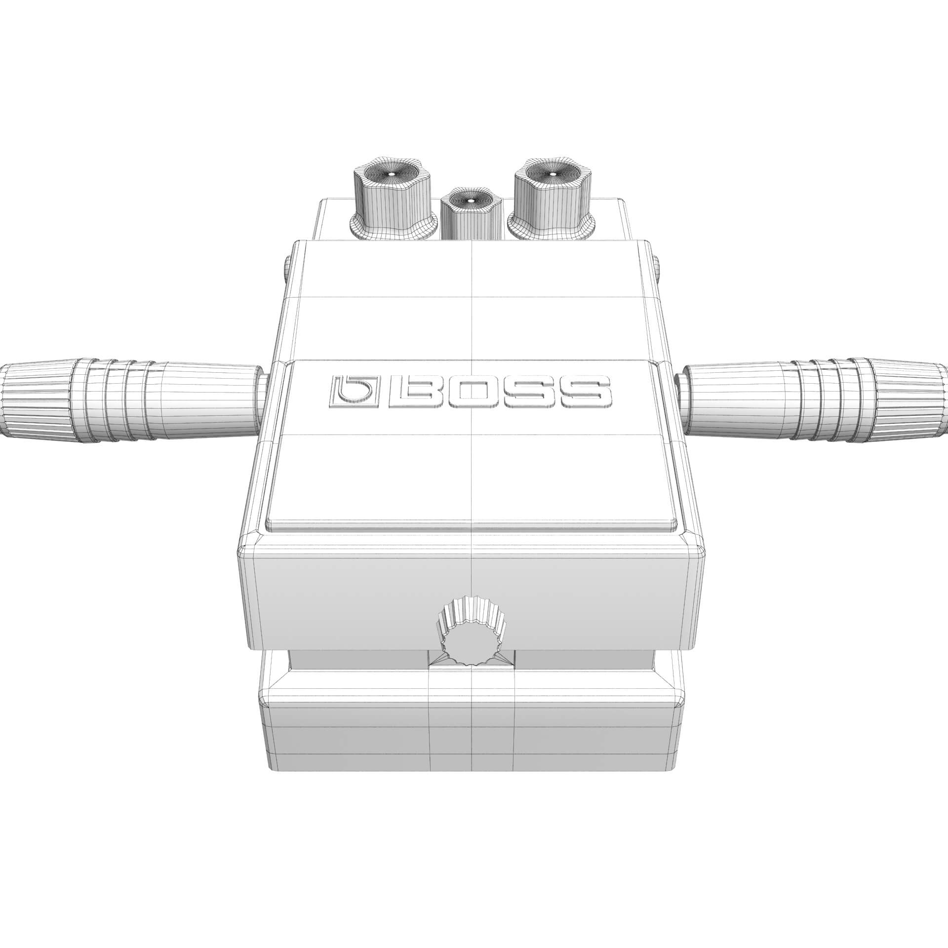Boss Distortion DS-1 Guitar Effect Pedal 3D Model by RenderBlade