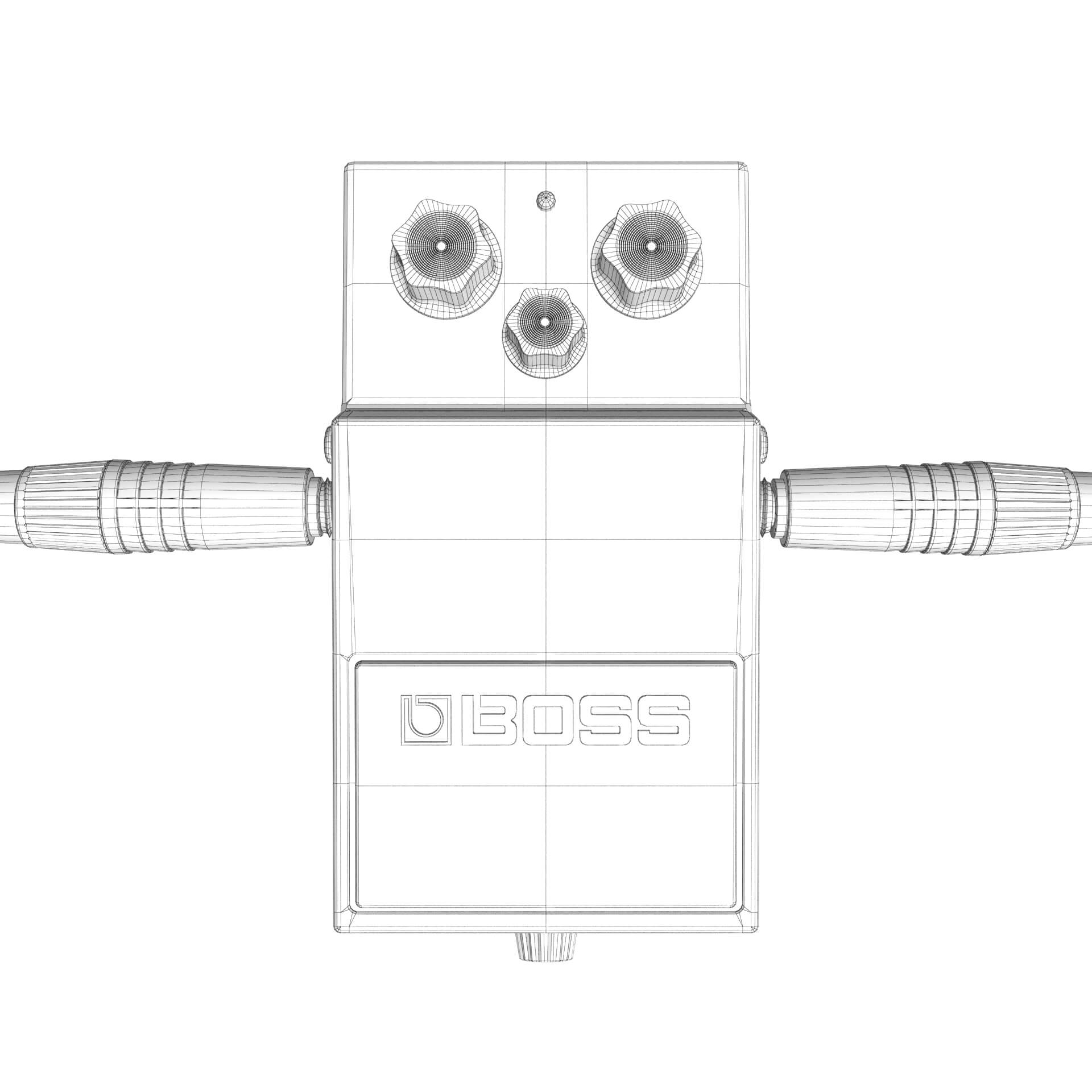 Boss Distortion DS-1 Guitar Effect Pedal 3D Model by RenderBlade