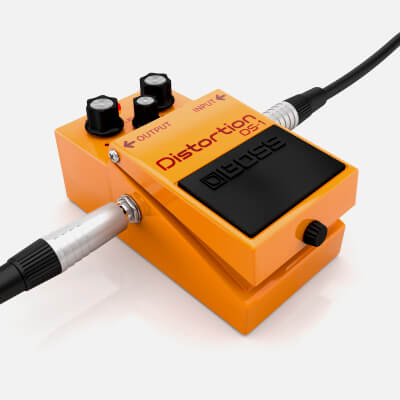 Boss Distortion DS-1 Guitar Effect Pedal 3D Model by RenderBlade