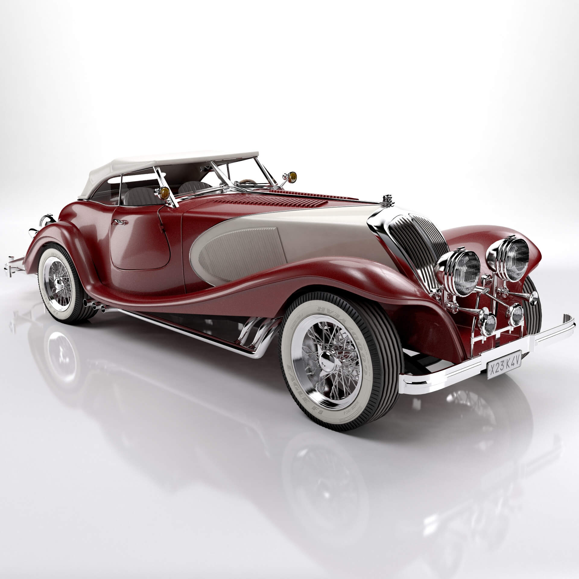 Classic Old Car - 3D Model by RenderBlade