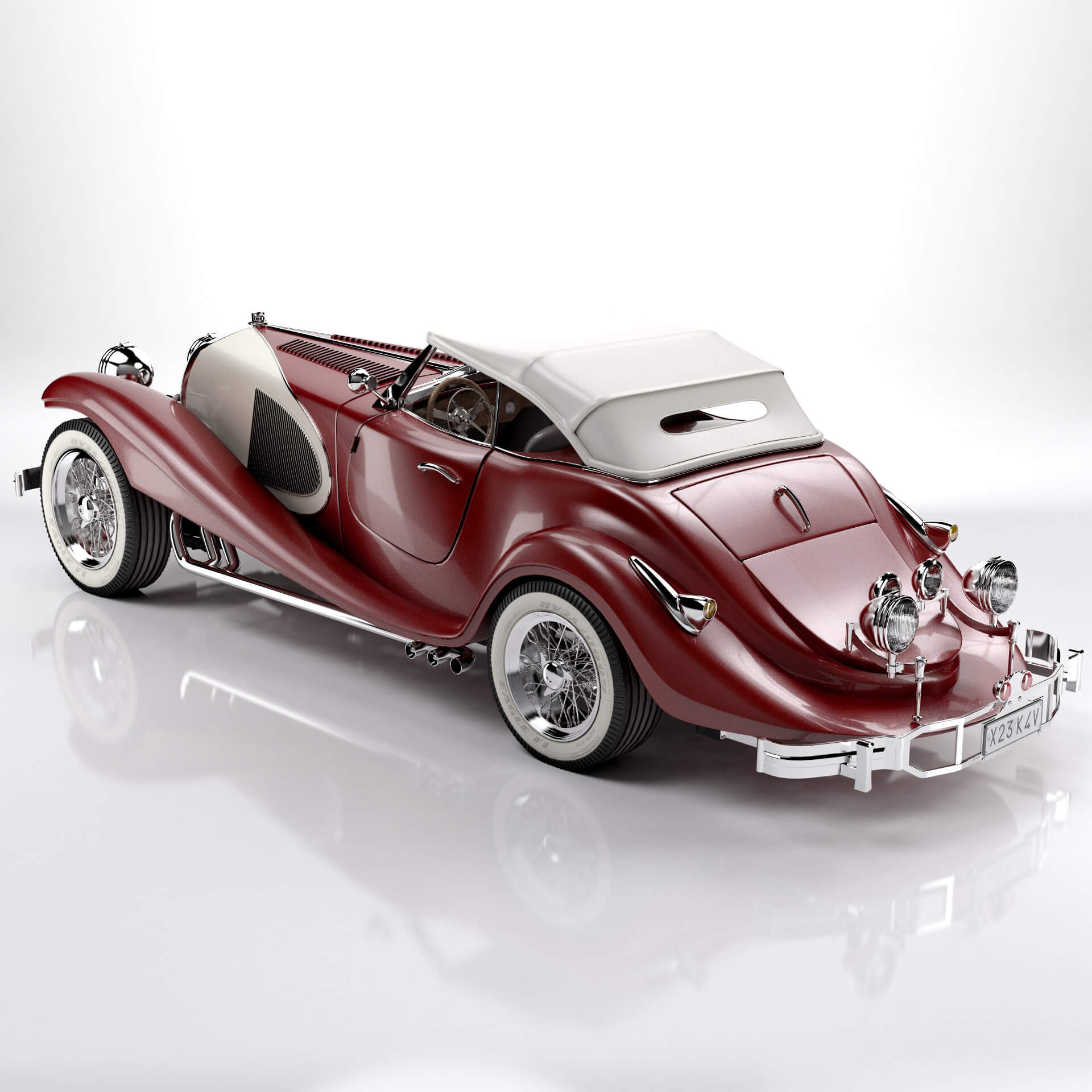 Classic Old Car - 3D Model by RenderBlade