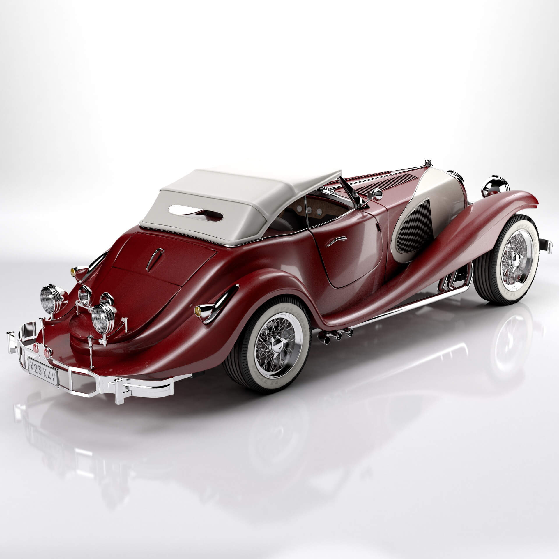 Classic Old Car - 3D Model by RenderBlade