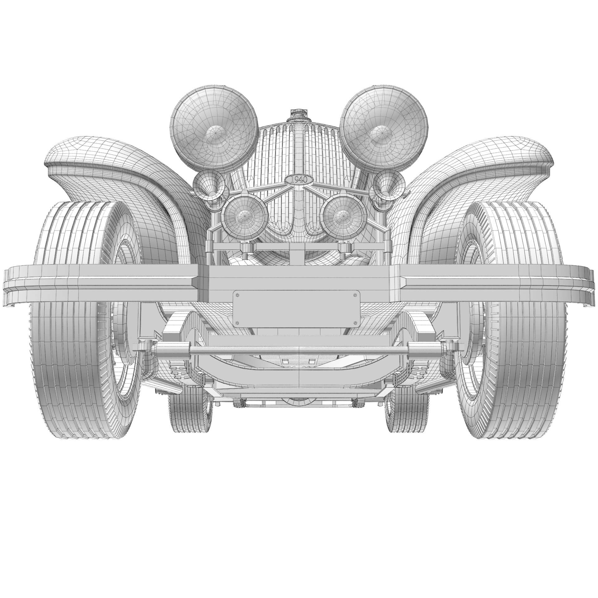 Classic Old Car - 3D Model by RenderBlade