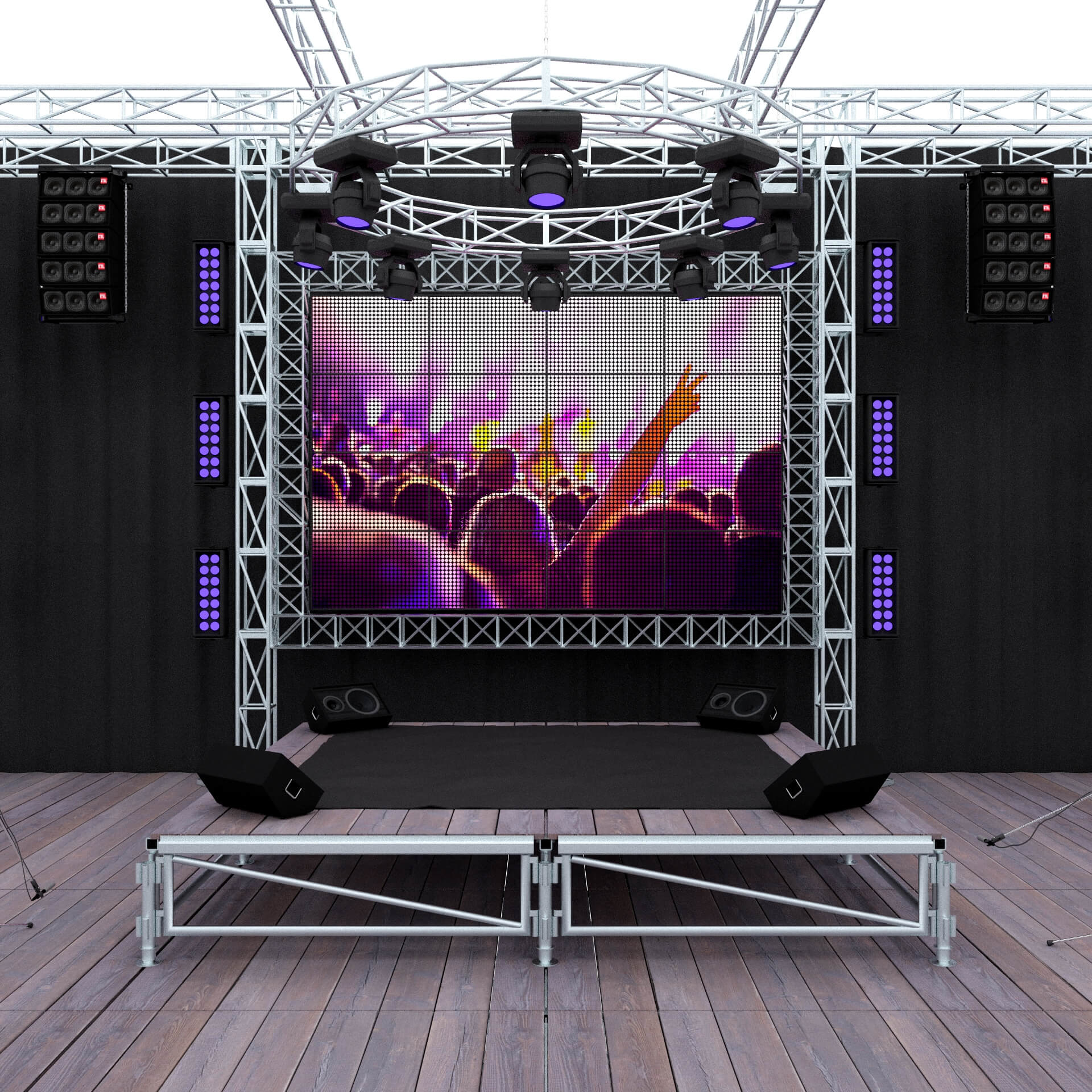 Concert Music Stage - 3D Model by RenderBlade