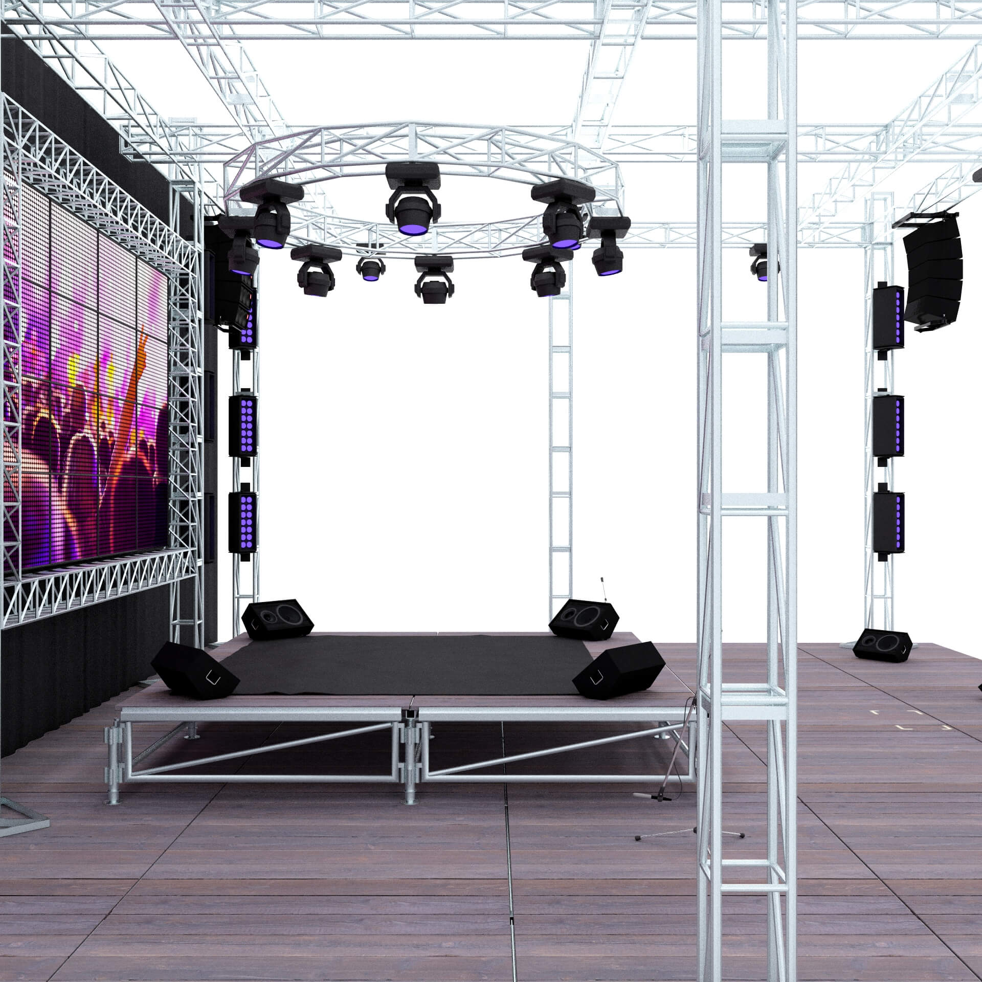 Concert Music Stage - 3D Model by RenderBlade
