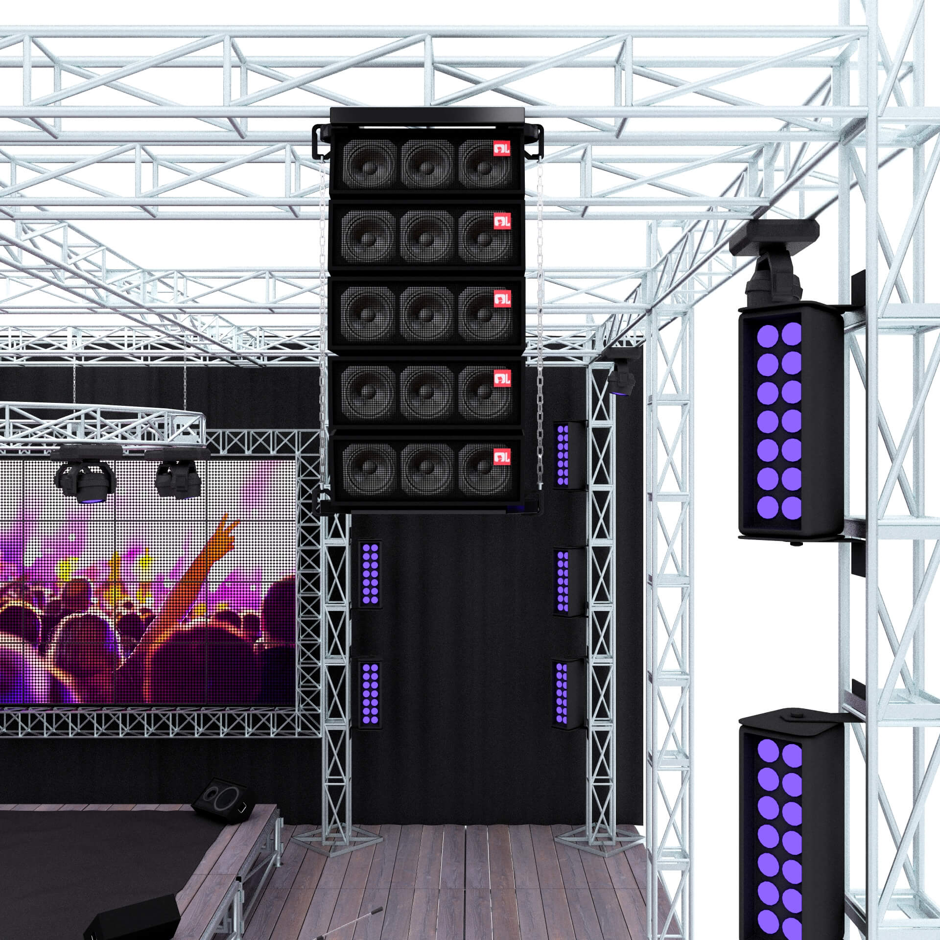Concert Music Stage - 3D Model by RenderBlade