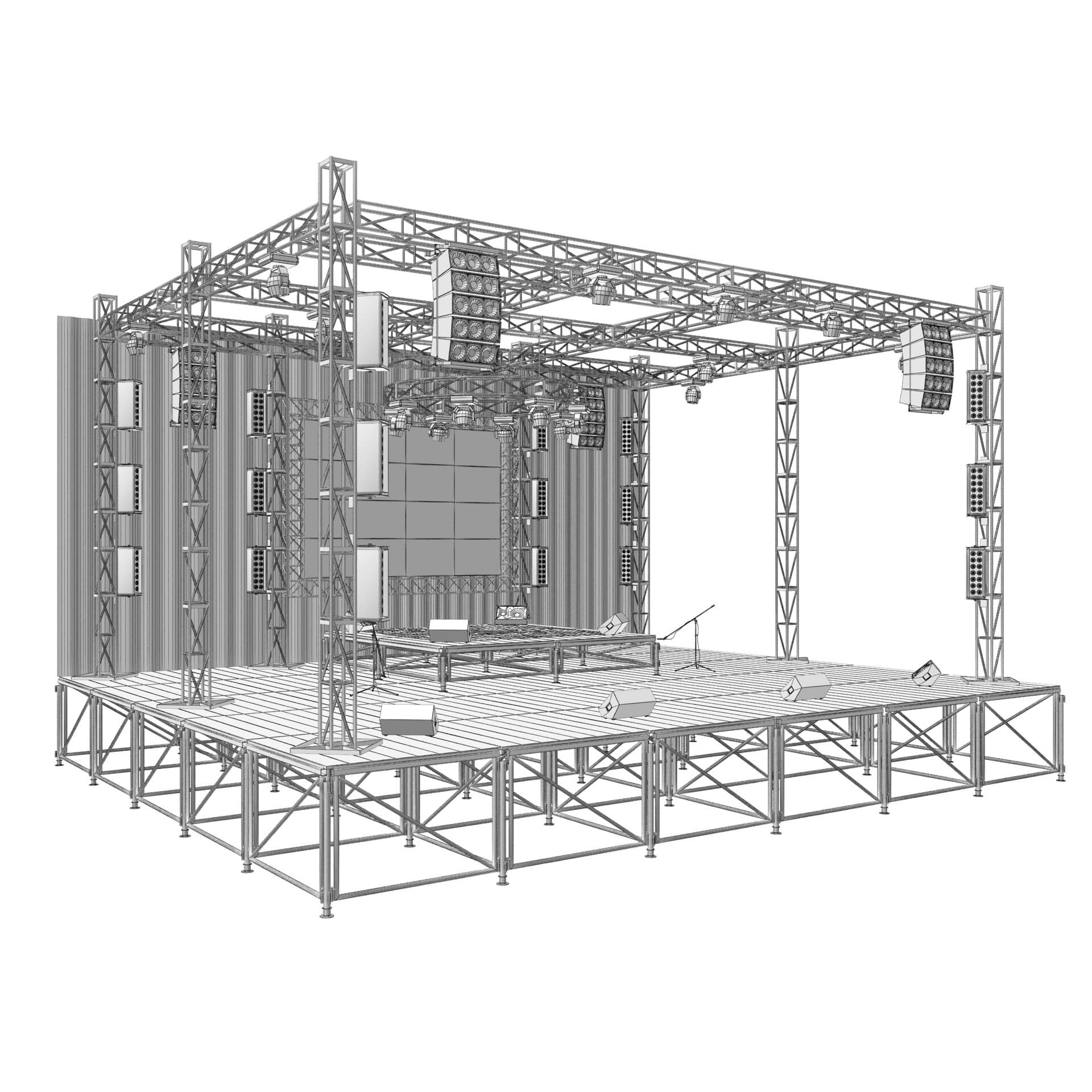 Concert Music Stage - 3D Model by RenderBlade