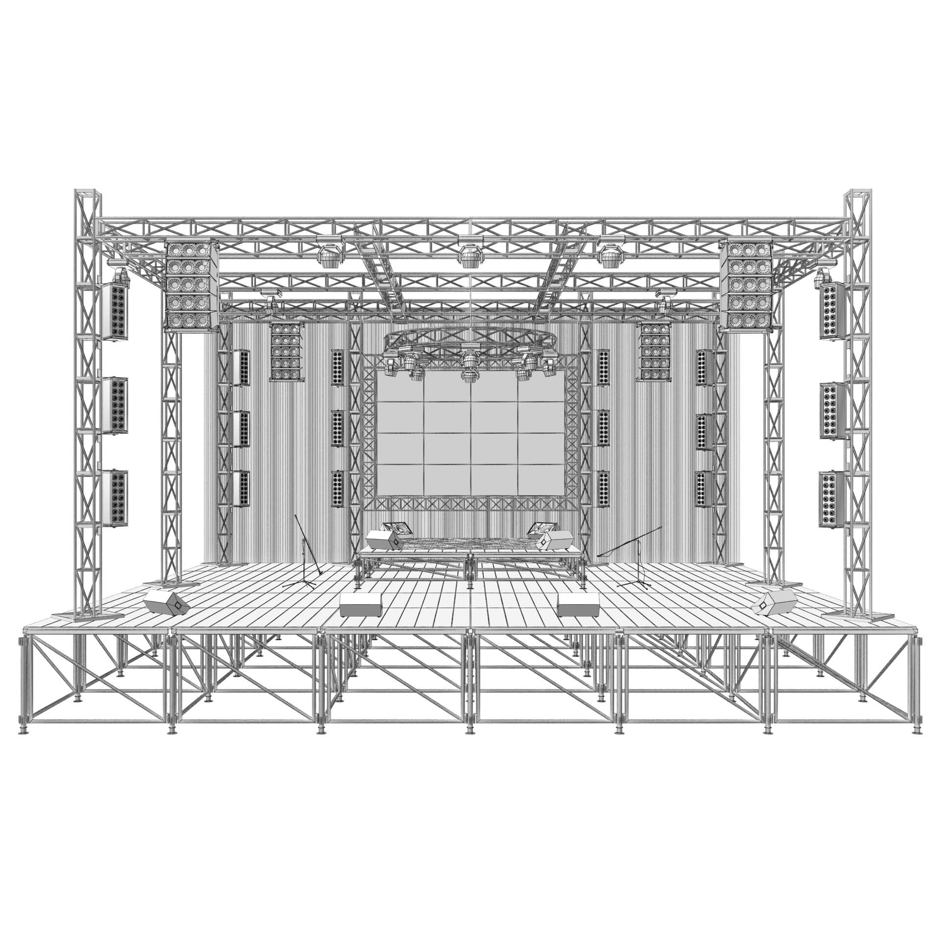 Concert Music Stage - 3D Model by RenderBlade