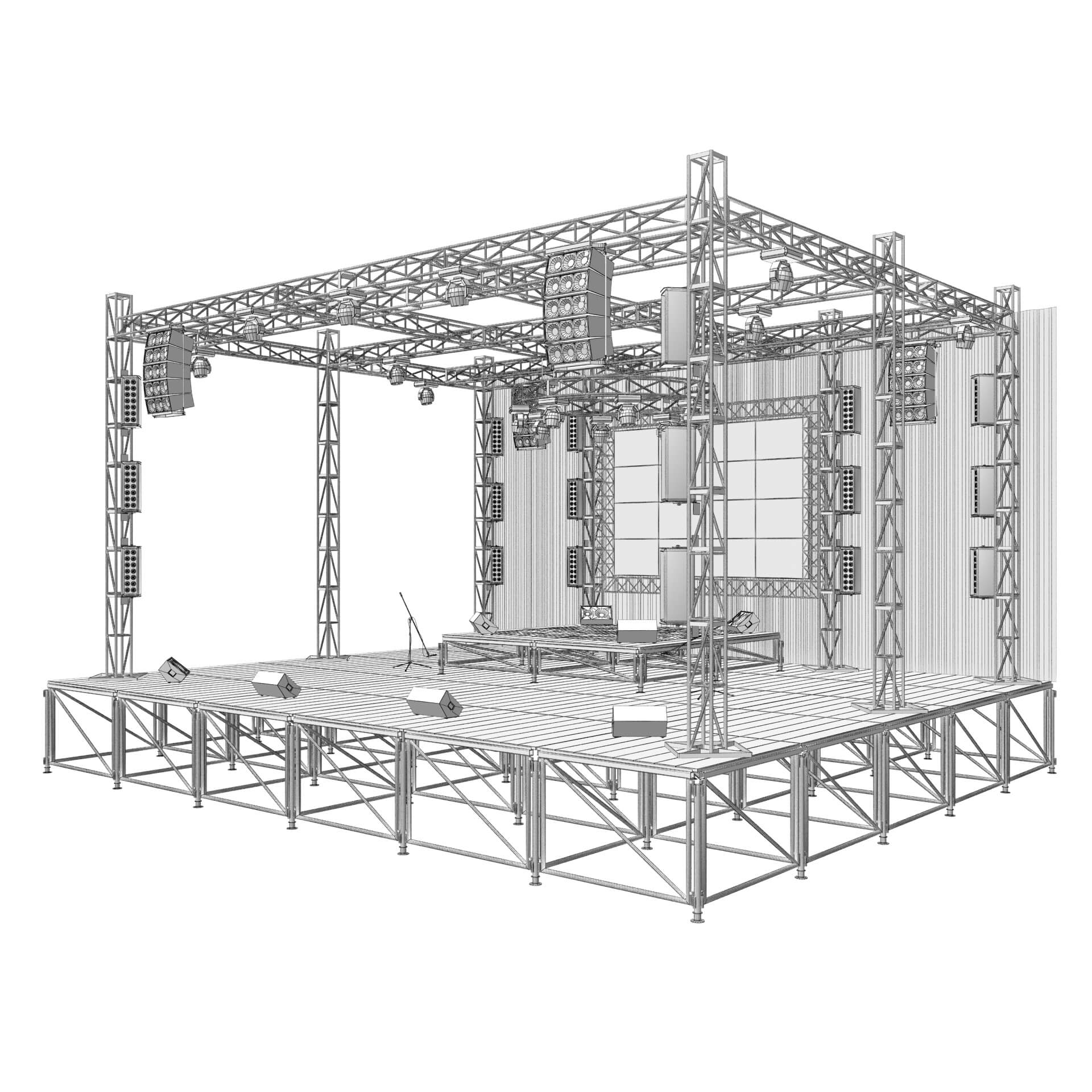 Concert Music Stage - 3D Model by RenderBlade
