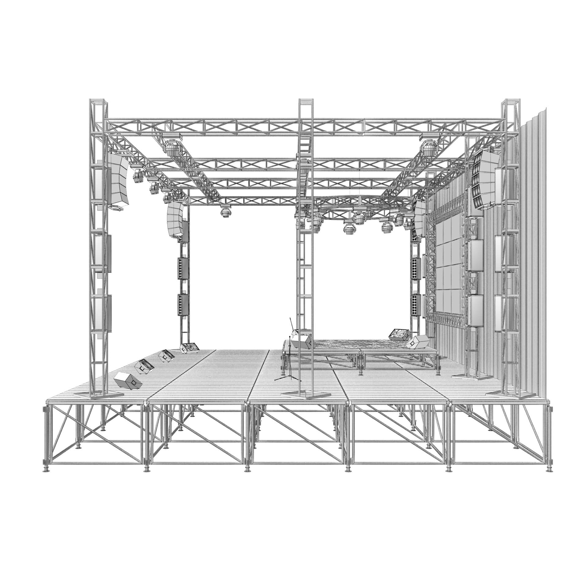 Concert Music Stage - 3D Model by RenderBlade