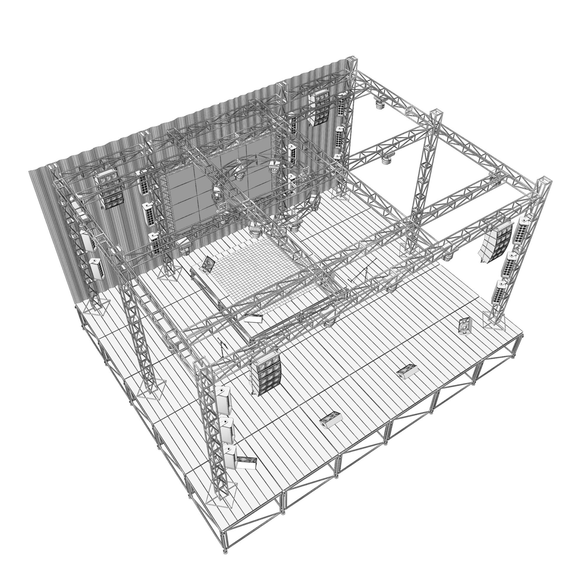 Concert Music Stage - 3D Model by RenderBlade