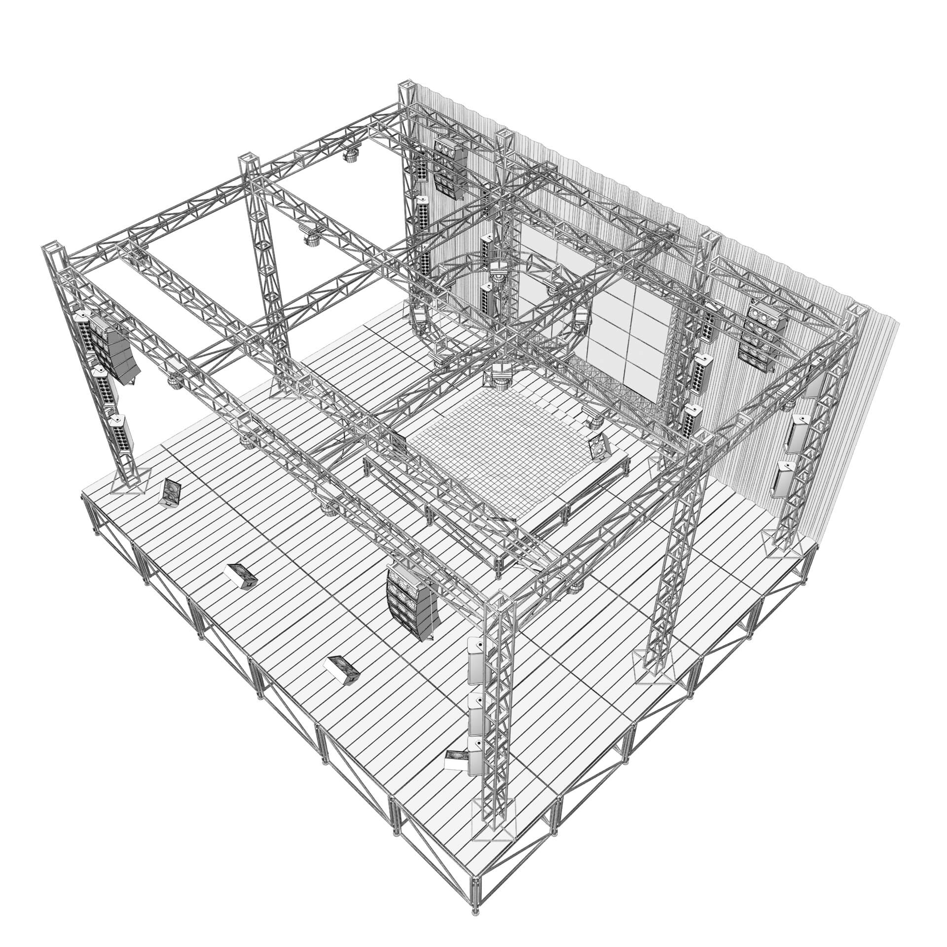 Concert Music Stage - 3D Model by RenderBlade