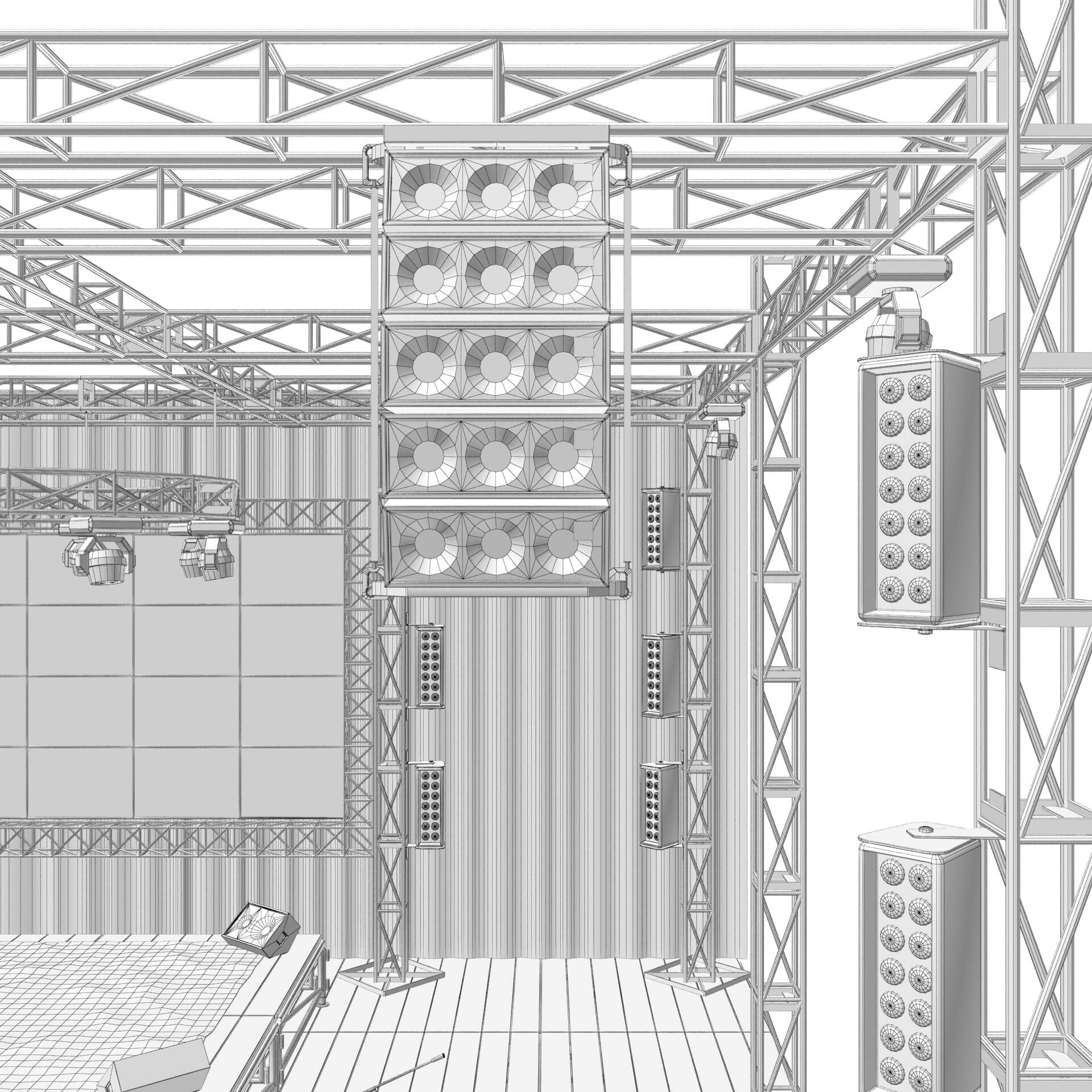 Concert Music Stage - 3D Model by RenderBlade