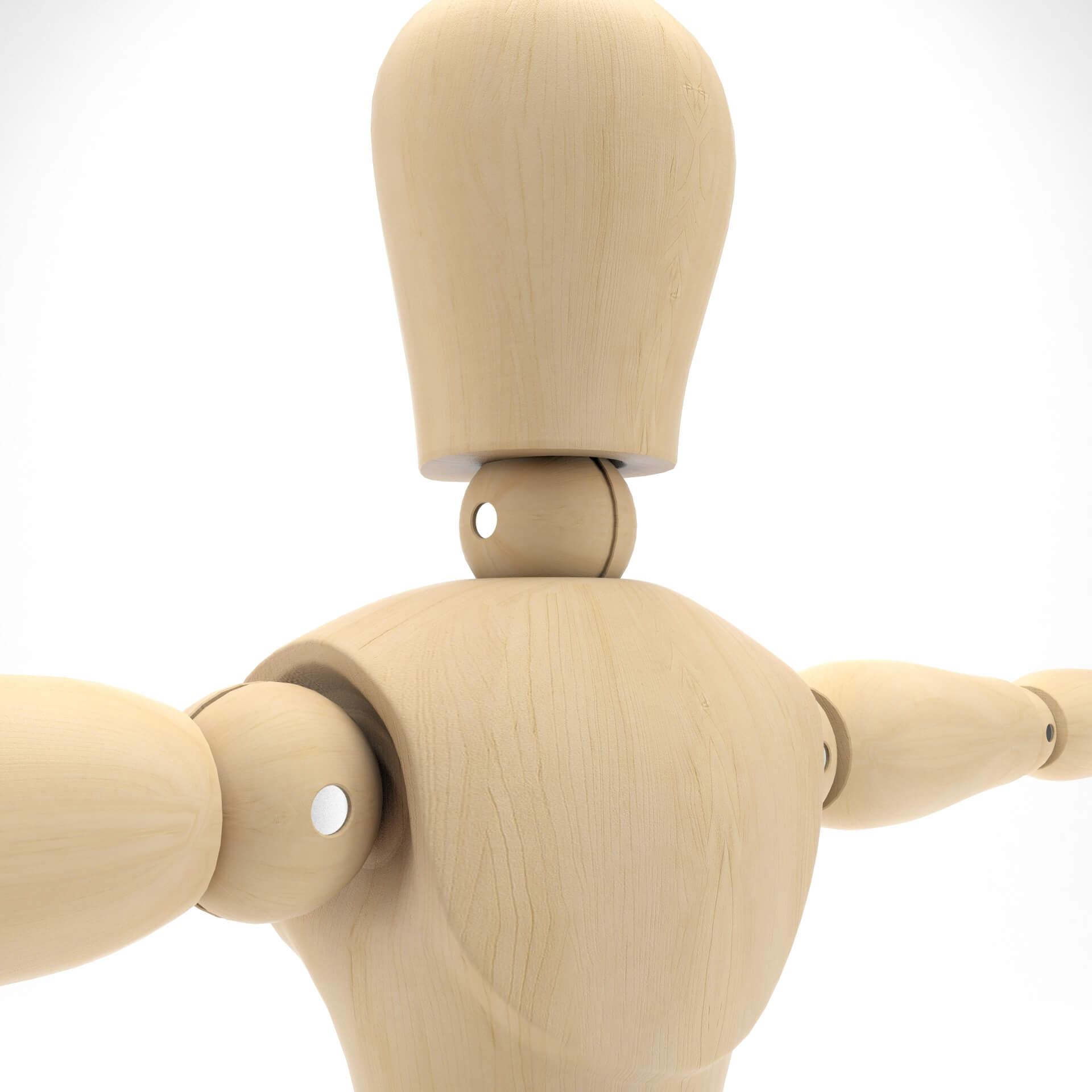 Dummy Wooden Mannequin - 3D Model by RenderBlade