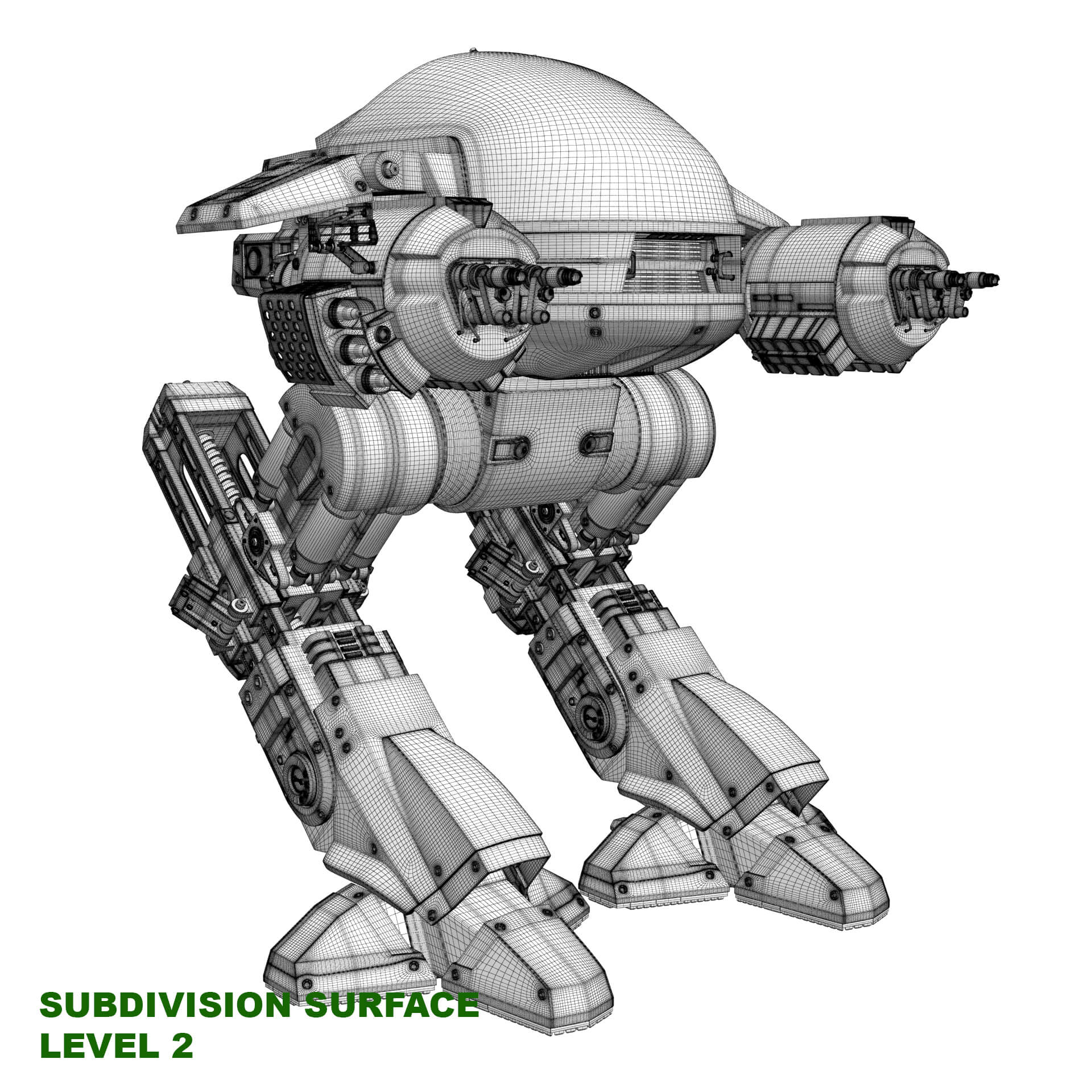 ED 209 OCP RoboCop Movie 1987 - 3D Model by RenderBlade