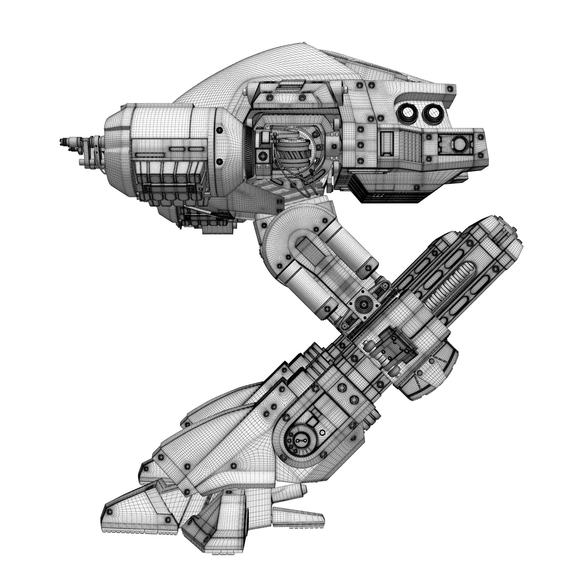 ED 209 OCP RoboCop Movie 1987 - 3D Model by RenderBlade