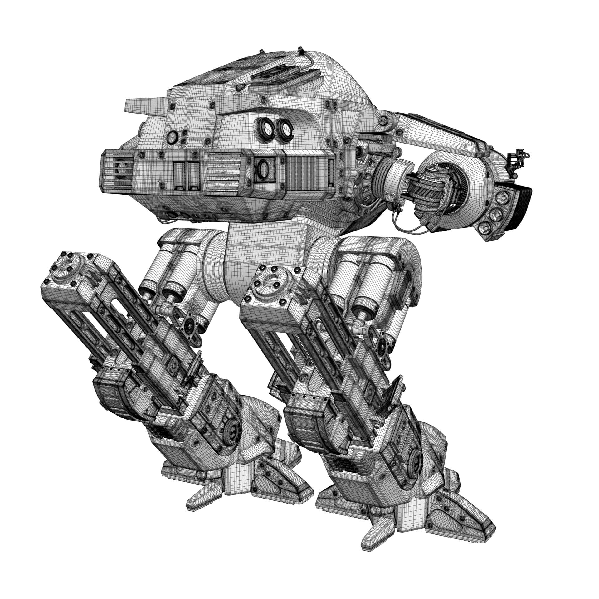 ED 209 OCP RoboCop Movie 1987 - 3D Model by RenderBlade