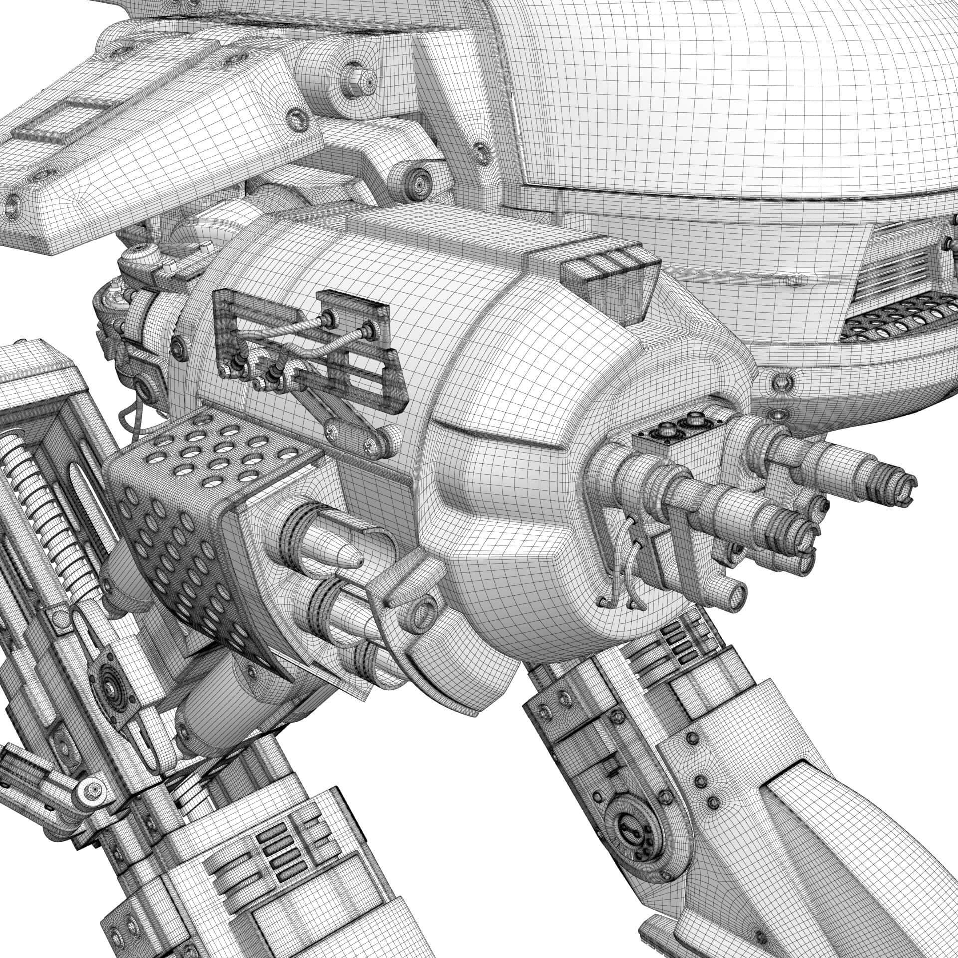 ED 209 OCP RoboCop Movie 1987 - 3D Model by RenderBlade