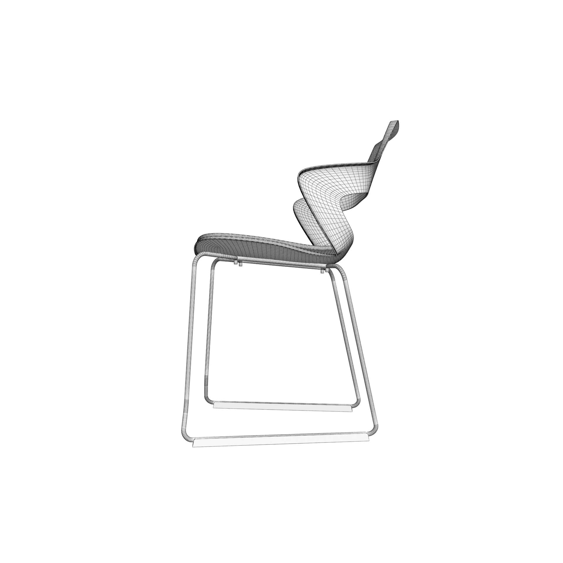 Ergonomic Modern Chair - 3D Model by RenderBlade