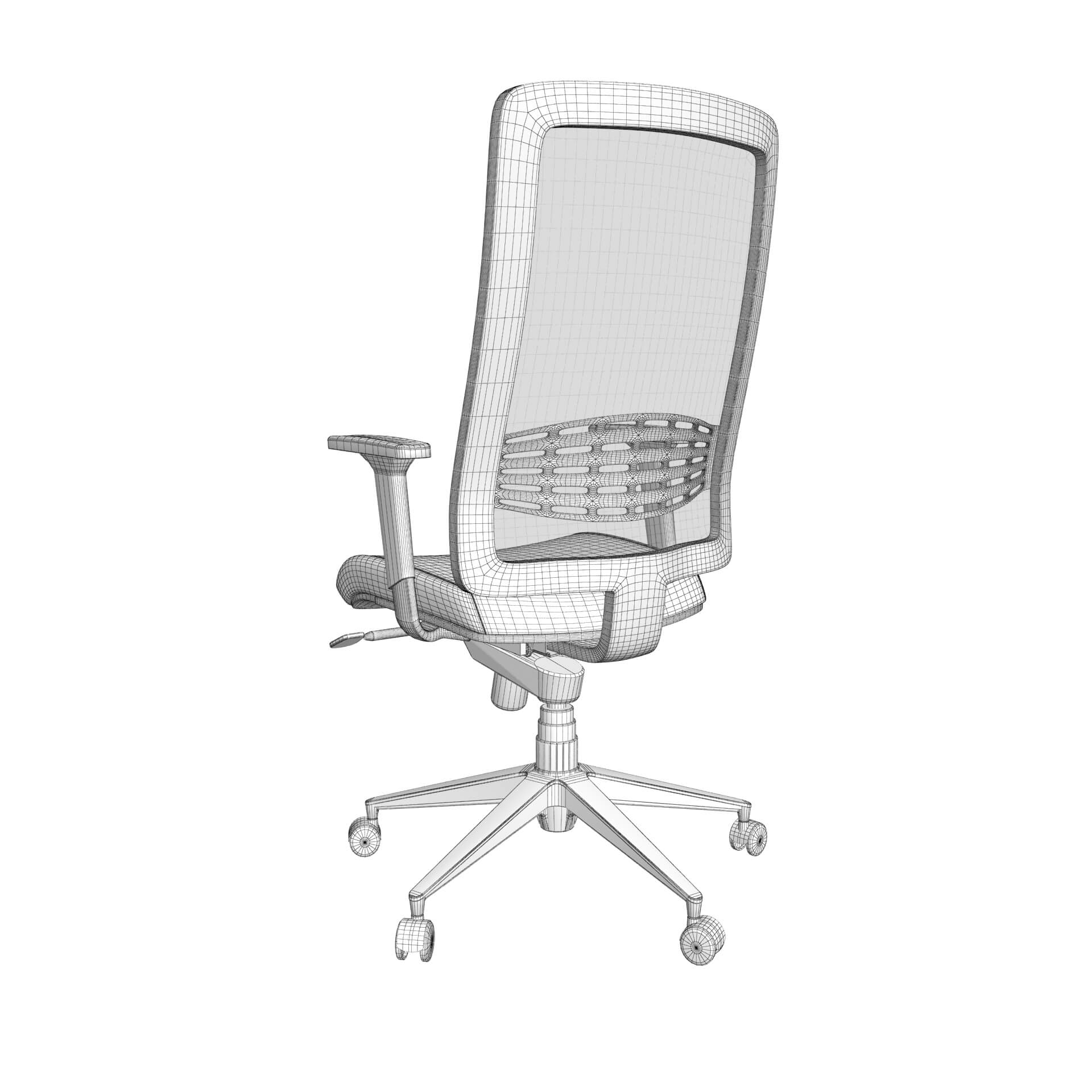 Ergonomic Office Chair Kind - 3D Model by RenderBlade