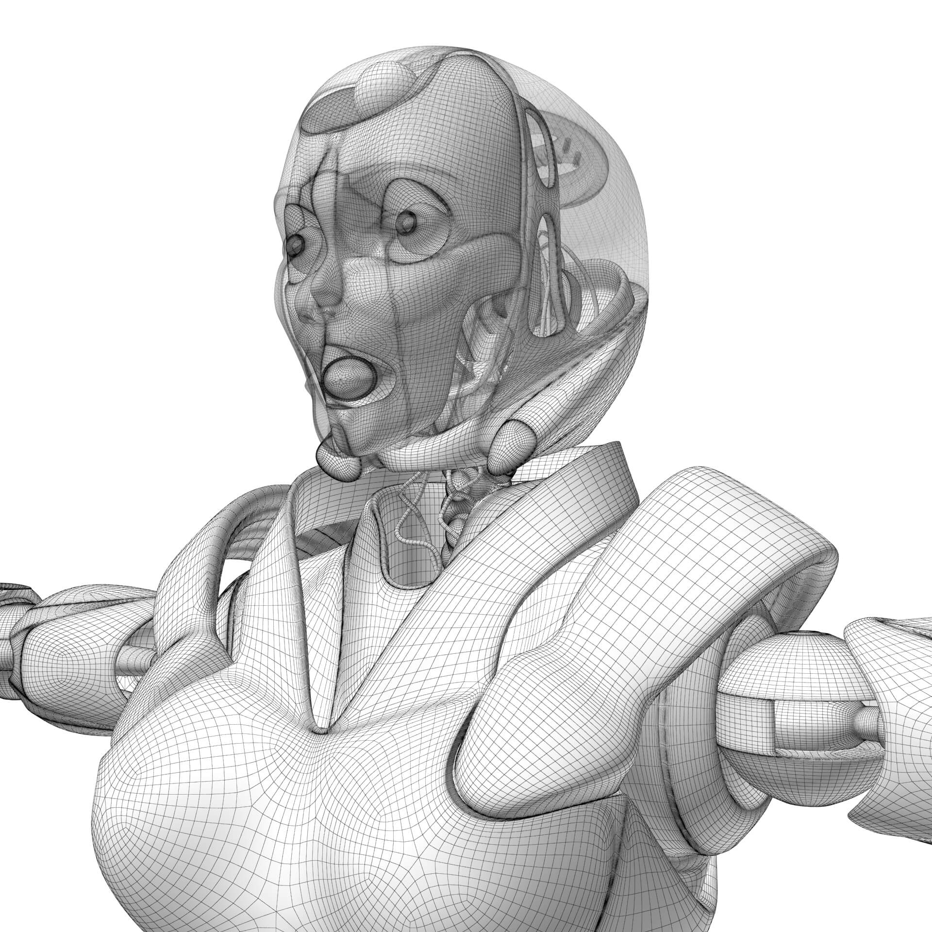 Female Android - 3D Model by RenderBlade
