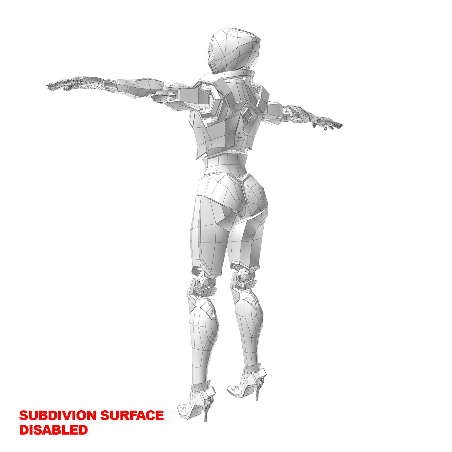 Female Android - 3D Model by RenderBlade