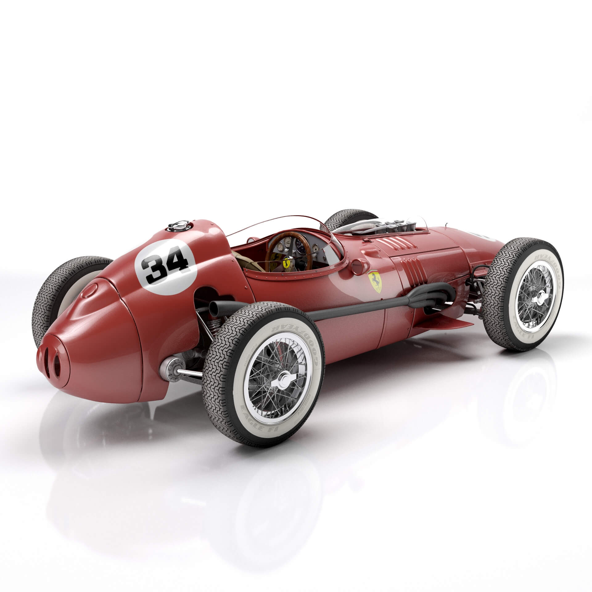 Ferrari Dino F1 1958 - 3D Model by RenderBlade