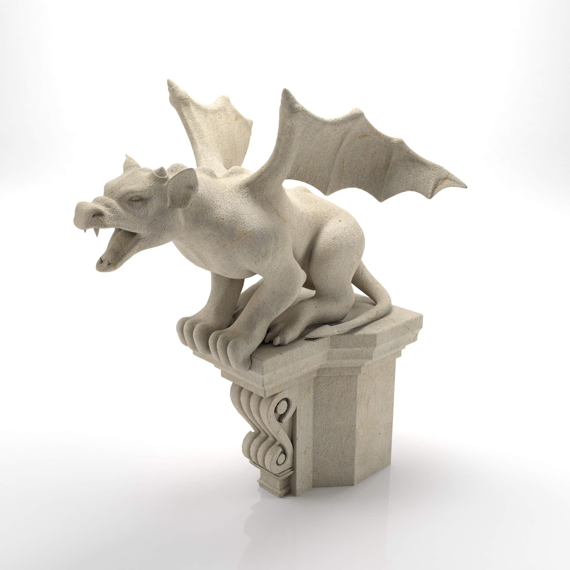 Gargoyle Gothic Statue - 3D Model by RenderBlade